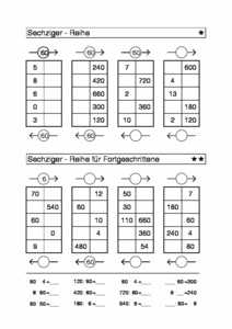 prepolino.ch :: Mathematik :: Allgemein :: Reihen (kleines 1*1)